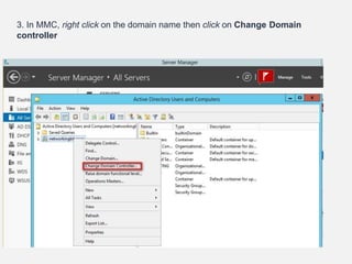 fsmo in active directory | PPTX | Operating Systems | Computer Software and Applications