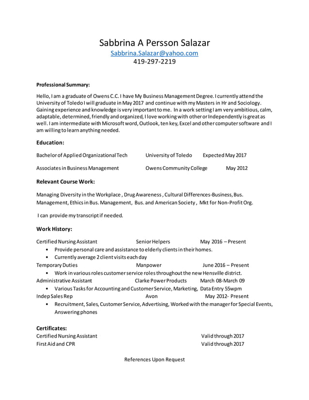 Sabbrina Salazar resume 2017 | DOCX