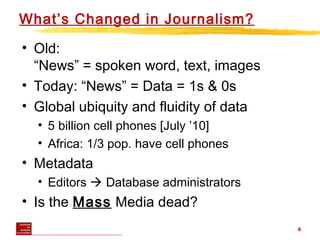 Analytic Journalism: Digital Evolution in the Datasphere | PPT