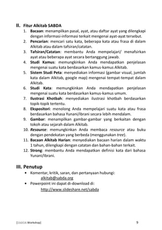 SABDA Workshop | PDF