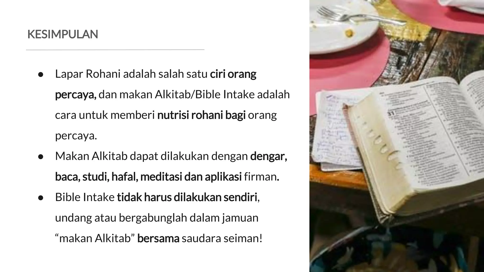 Lapar Rohani: Cara2 Makan Alkitab | PDF