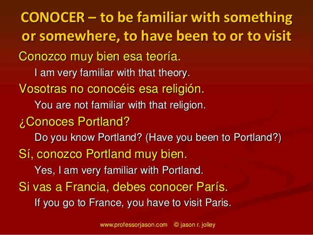 Saber Conocer Conjugations Google Search Saber Conocer