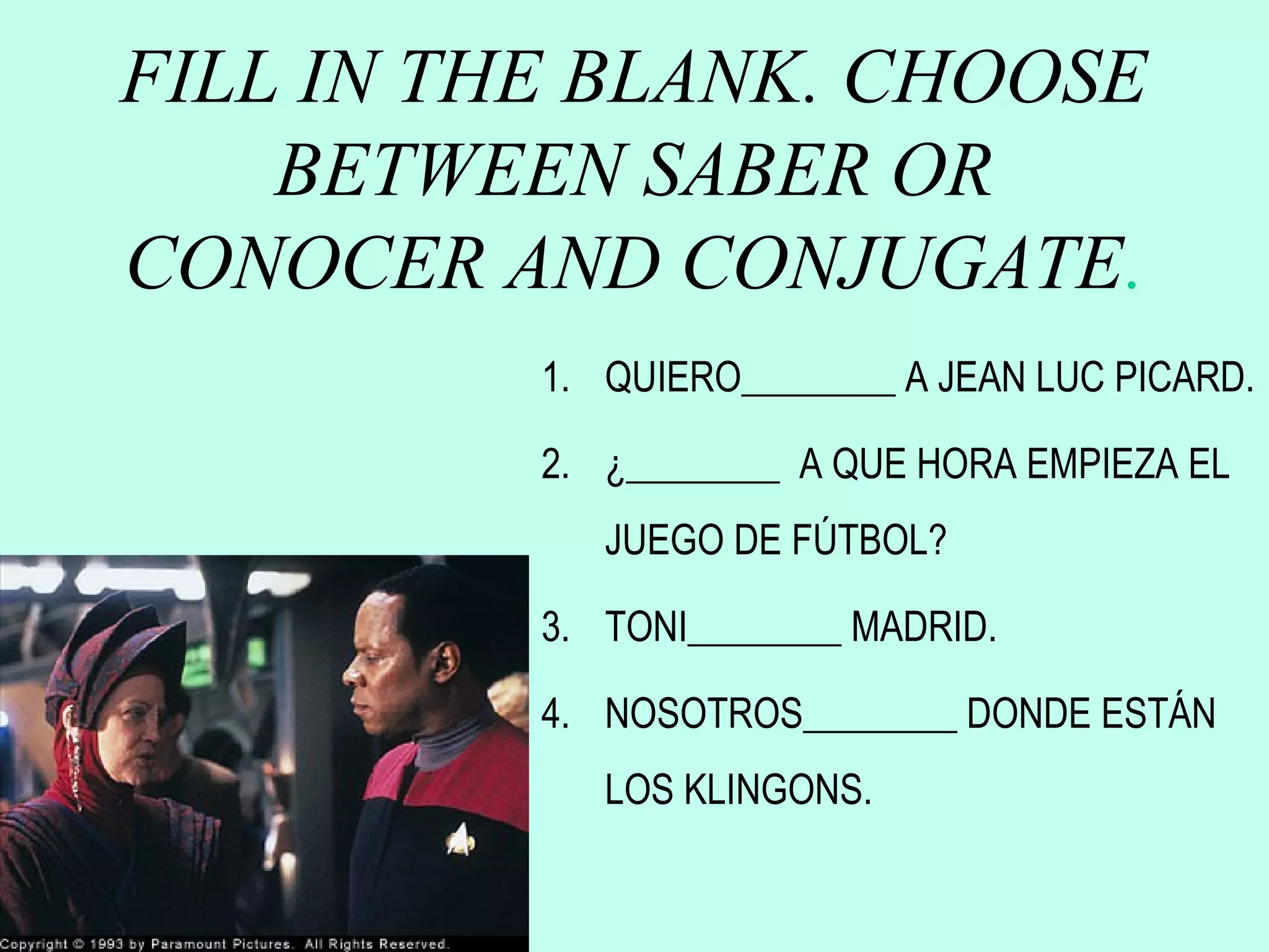 Saber and Conocer | PPT