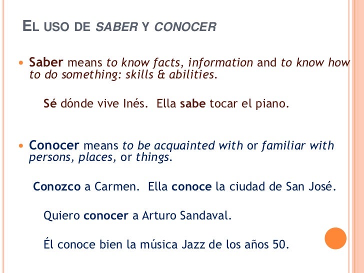 Conocer And Saber Venn Diagram Story Sentence Tenses Tense