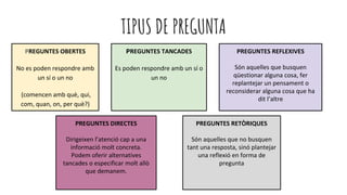 Saber formular preguntes | PPT