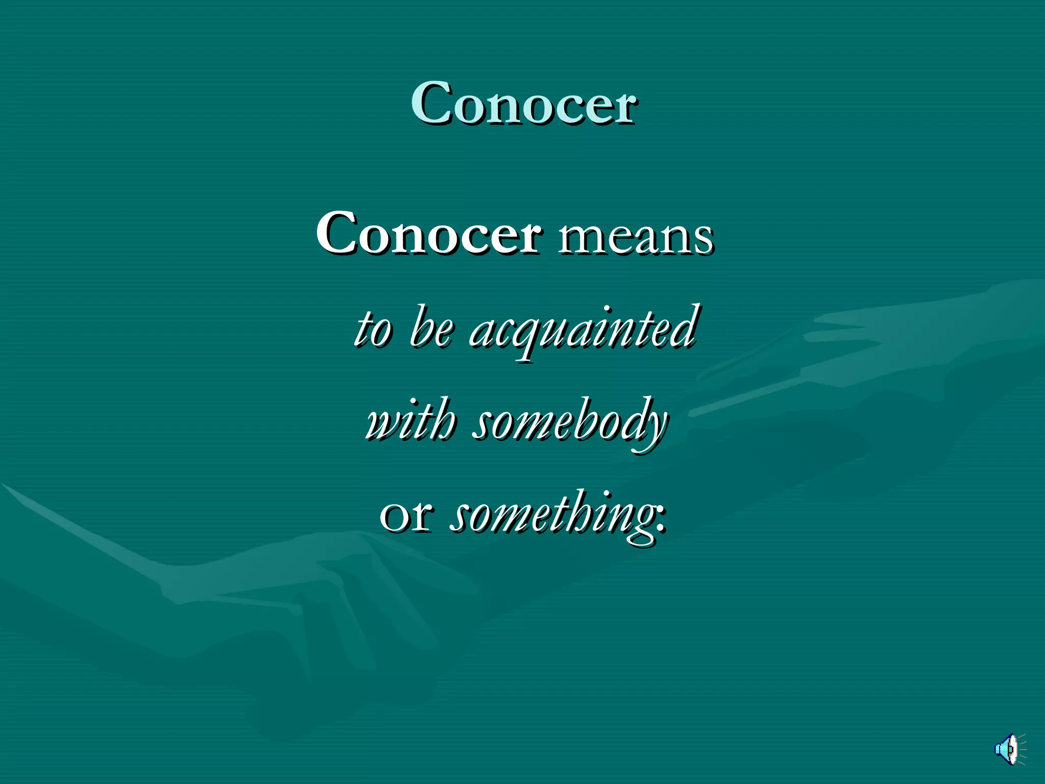 Saber Versus Conocer | PPT