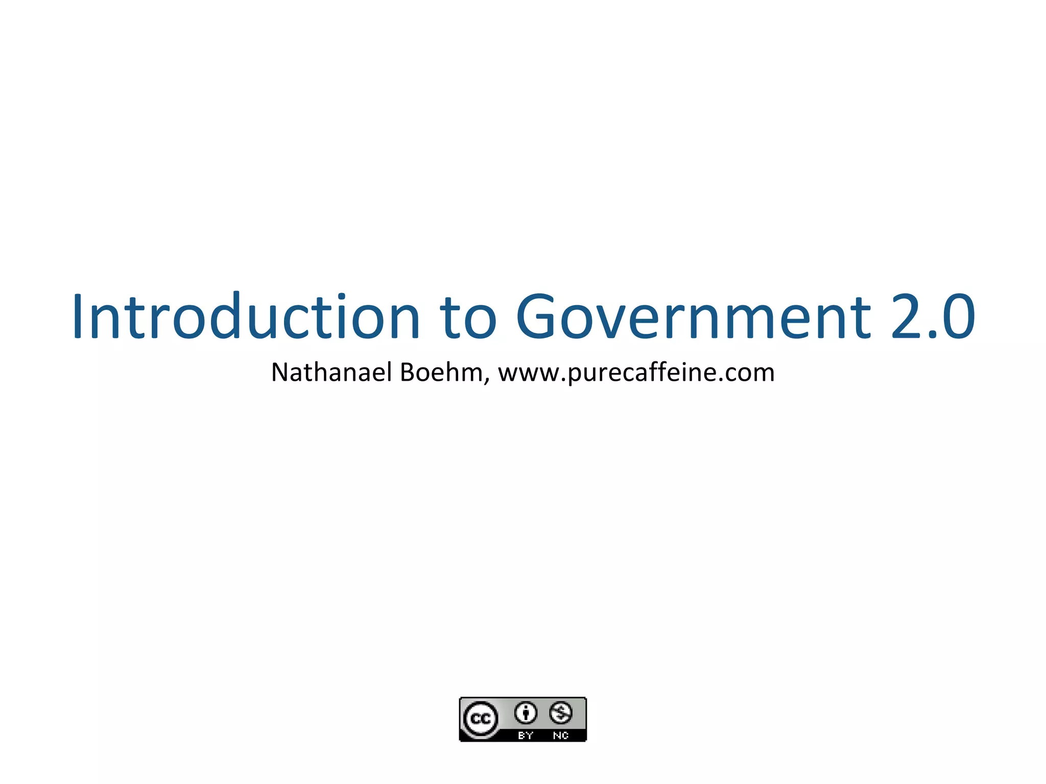 Introduction to Government 2.0 | PPT