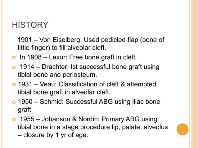 Secondary Alveolar Bone Grafting Ppt