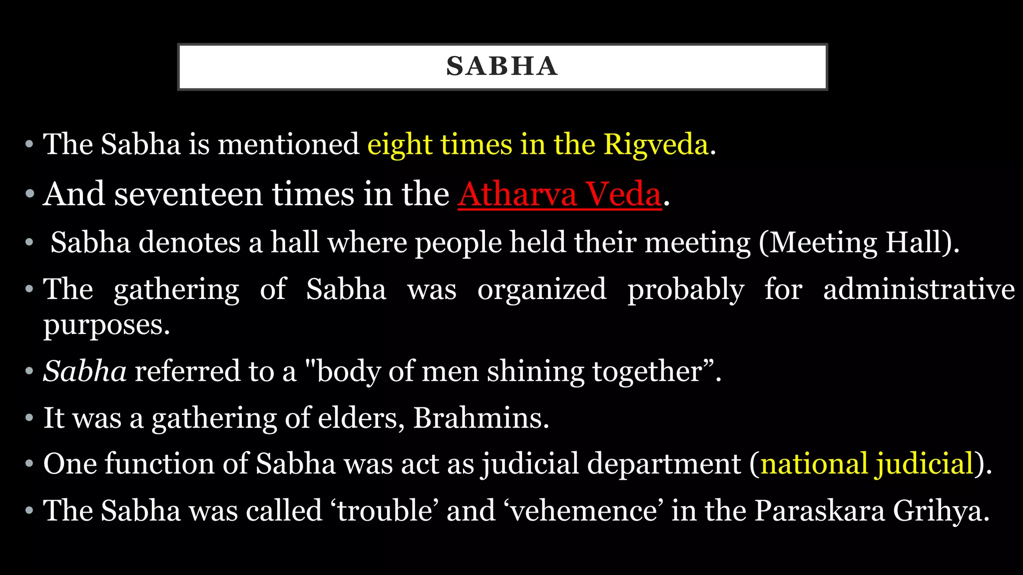 Sabha, Samiti, Vidath and Paur Janapada | PDF