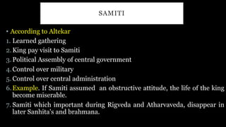Sabha, Samiti, Vidath and Paur Janapada | PDF