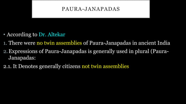 Sabha, Samiti, Vidath and Paur Janapada | PDF