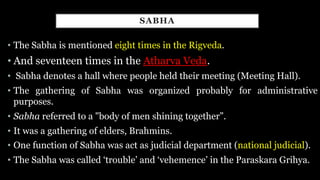 Sabha, Samiti, Vidath and Paur Janapada | PDF