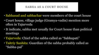 Sabha, Samiti, Vidath and Paur Janapada | PDF