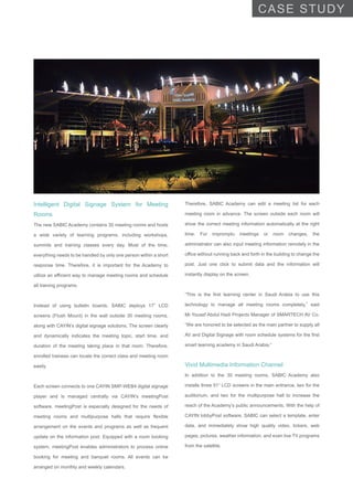 SABIC CAYIN Digital Signage System + Room Management System | PDF