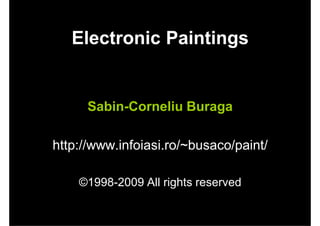 To Fake Holidays (electronic paintings) | PDF