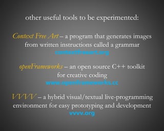 Generative Art (a gentle introduction) | PDF