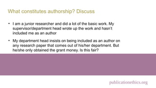 Towards better research authorship | PPT