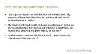 Towards better research authorship | PPT | Publishing Industry | Industries