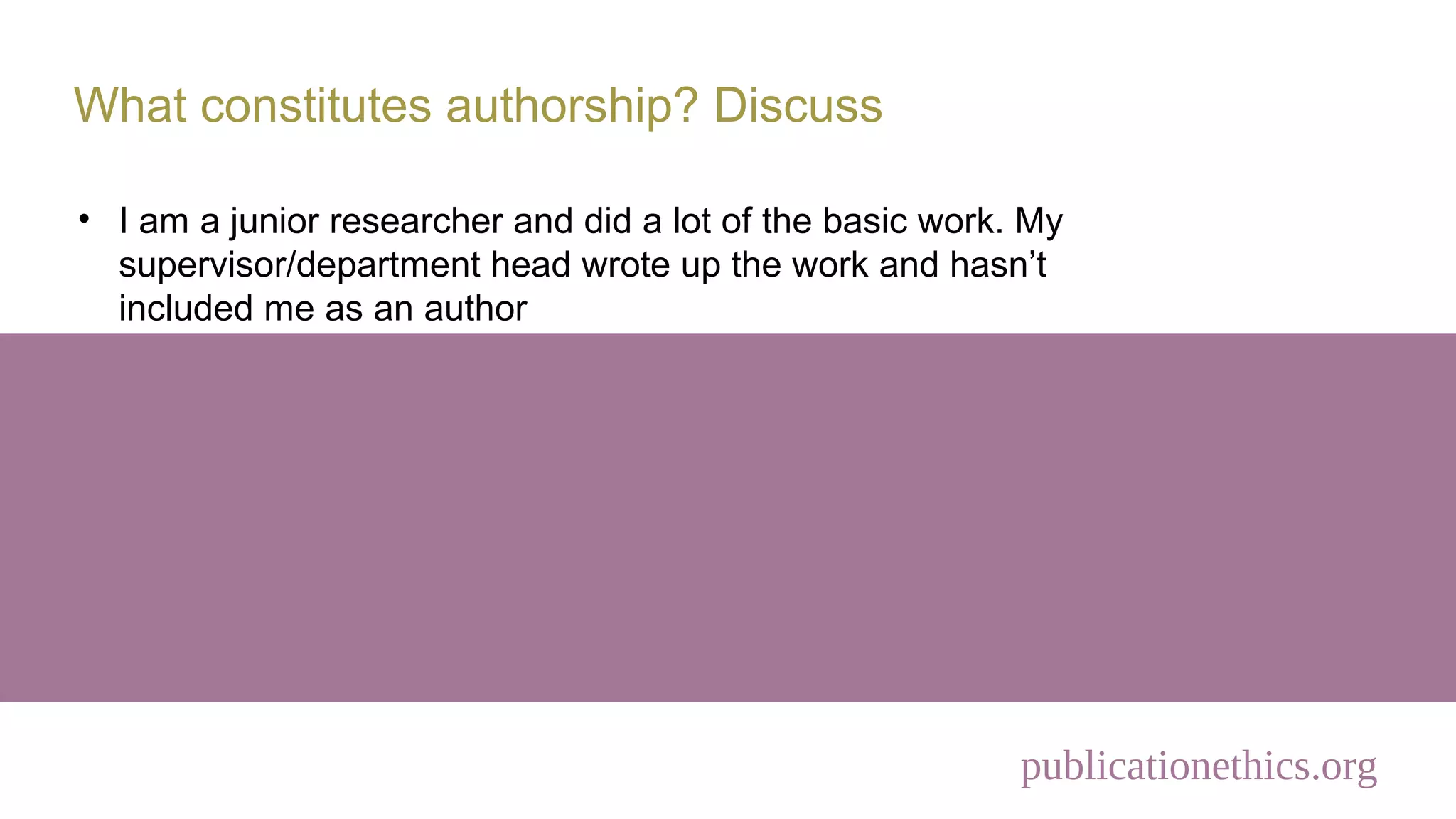 Towards better research authorship | PPT