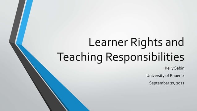 Sabin learners rights and teachers responsibilities | PPT