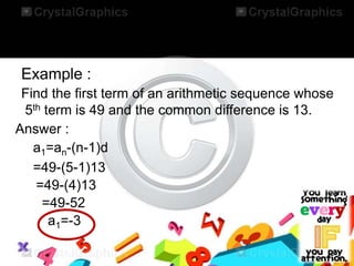 Arithmetic Sequence | PPTX