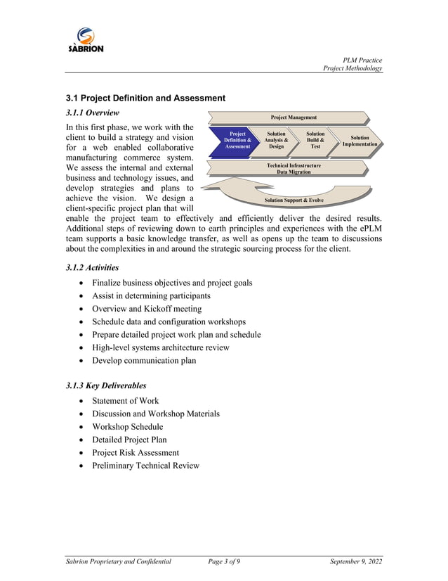 Sabiron PLM Project Methodology.pdf | Free Download