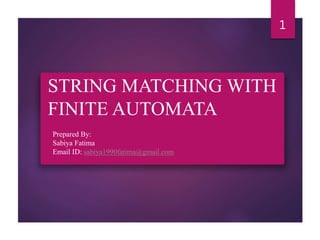 finite automata | PPTX