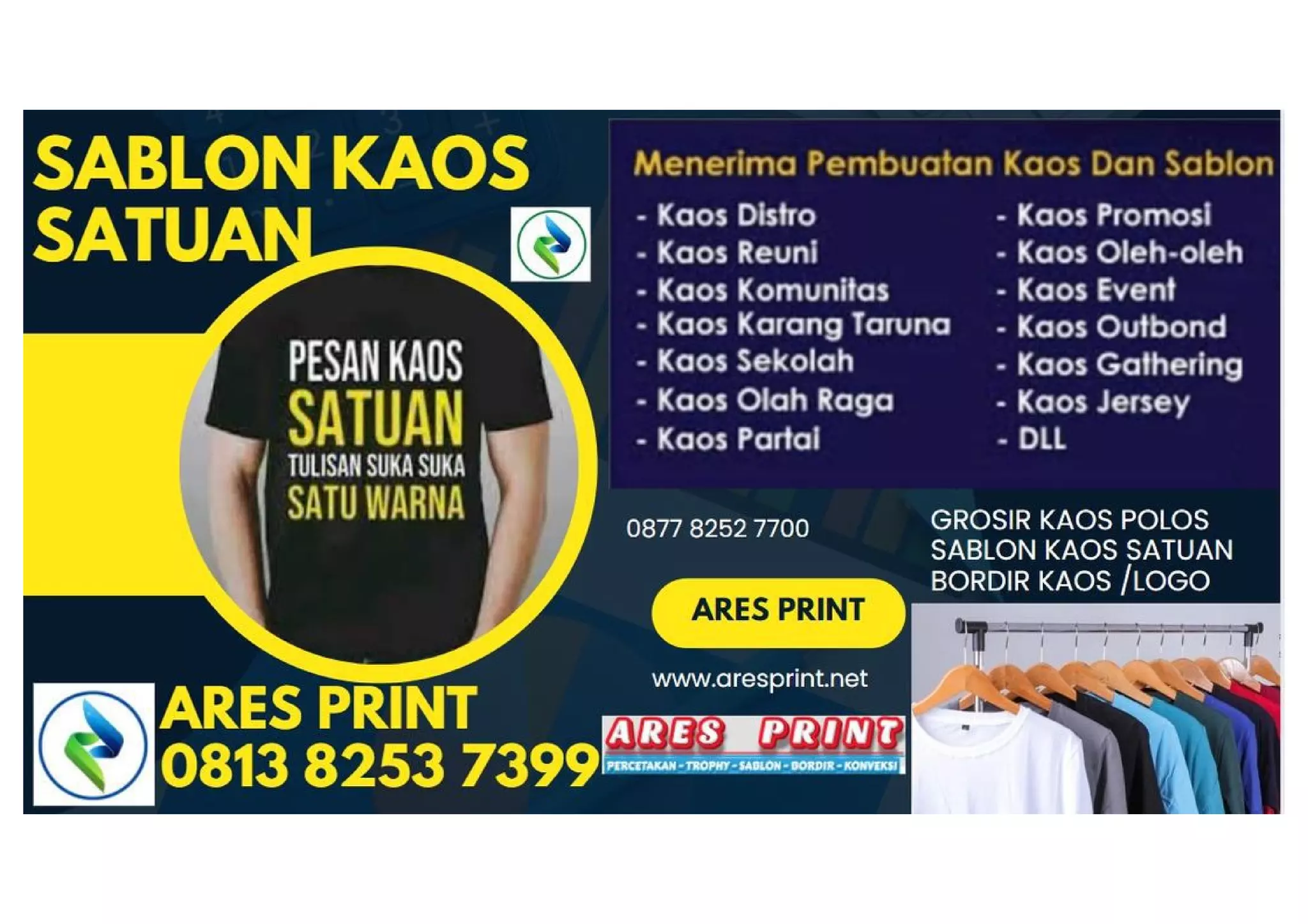 TEMPAT-SABLON-KAOS-KOTA-TANGERANG-ARES-PRINT | PDF