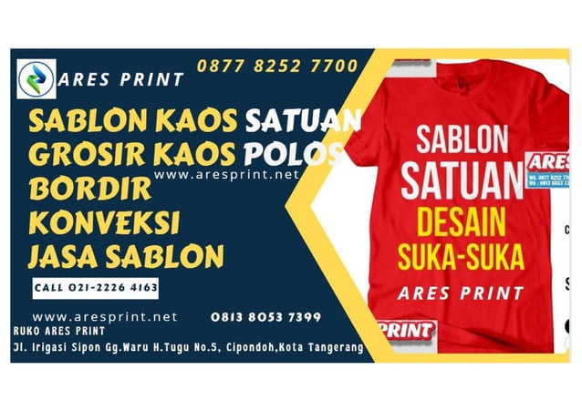 TEMPAT-SABLON-KAOS-KOTA-TANGERANG-ARES-PRINT | PDF