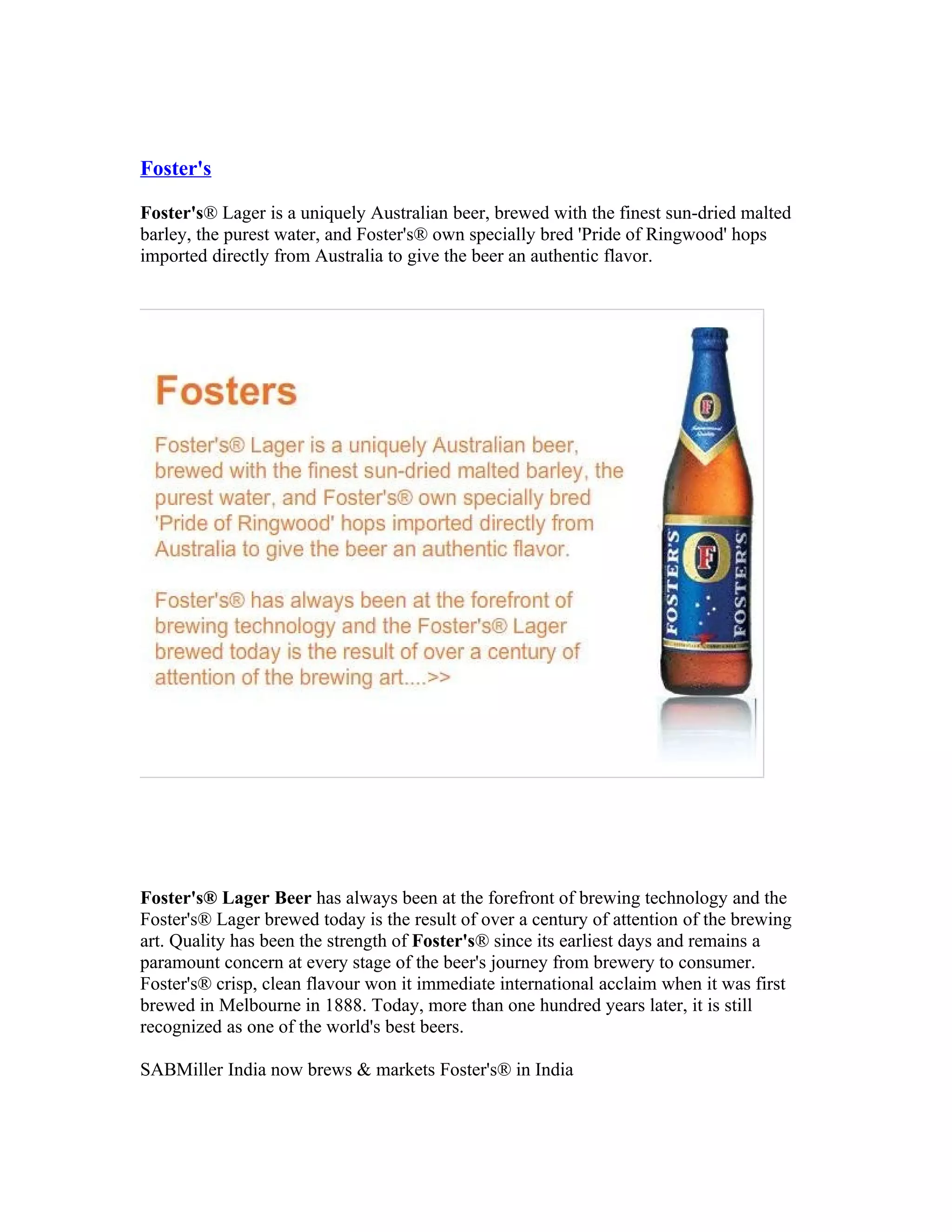 Sabmiller Indias Beer Brands | PDF