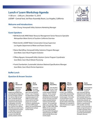 MWD LADWP Lunch N Learn Workshop Agenda 121510 | PDF