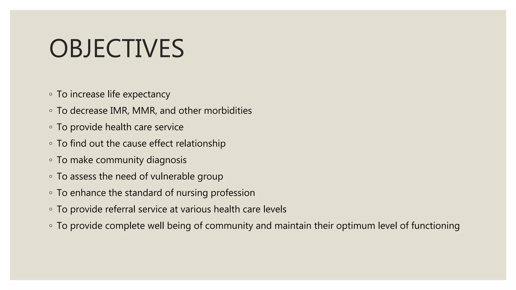 PRINCIPLE & SCOPE OF COMMUNITY HEALTH NURSING AND ROLE OF COMMUNITY HEALTH NURSE | PPTX