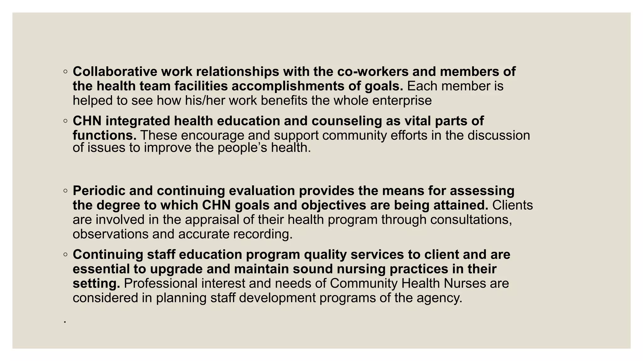 PRINCIPLE & SCOPE OF COMMUNITY HEALTH NURSING AND ROLE OF COMMUNITY ...