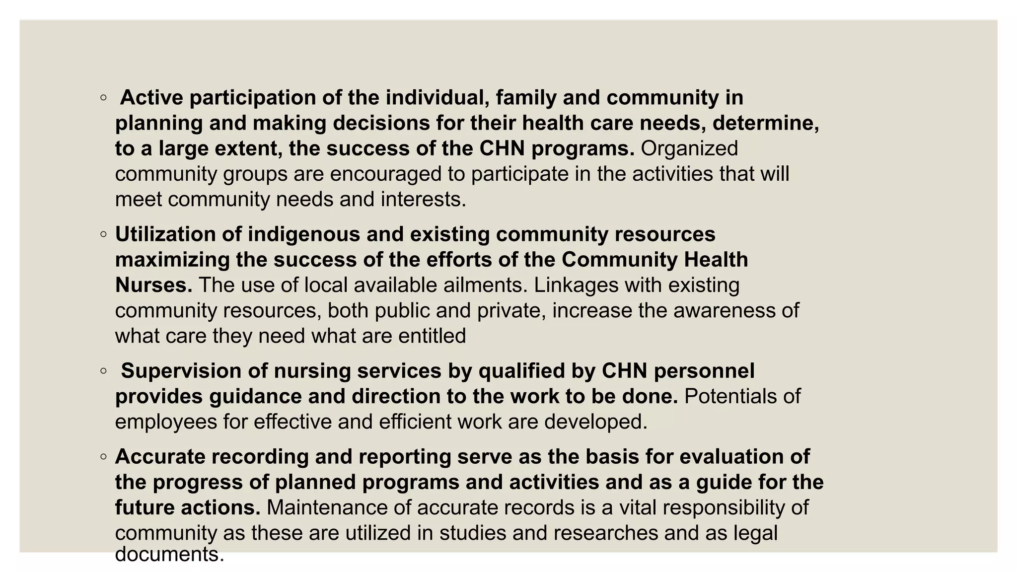 PRINCIPLE & SCOPE OF COMMUNITY HEALTH NURSING AND ROLE OF COMMUNITY ...