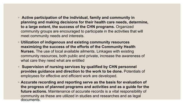 PRINCIPLE & SCOPE OF COMMUNITY HEALTH NURSING AND ROLE OF COMMUNITY ...