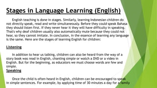 ROLE OF LANGUAGE IN CHILDREN’S INTELLECTUAL DEVELOPMENT AND LEARNING | PPTX