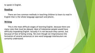 ROLE OF LANGUAGE IN CHILDREN’S INTELLECTUAL DEVELOPMENT AND LEARNING | PPTX