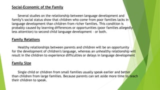 ROLE OF LANGUAGE IN CHILDREN’S INTELLECTUAL DEVELOPMENT AND LEARNING | PPTX