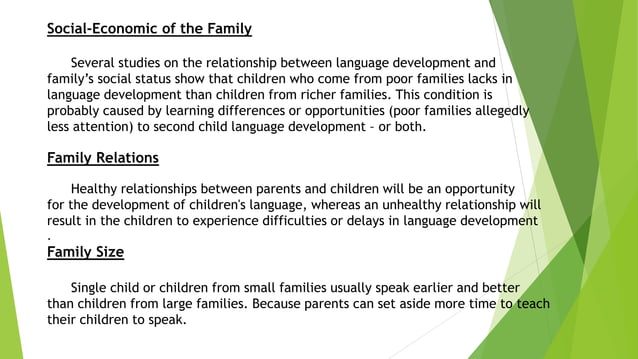 ROLE OF LANGUAGE IN CHILDREN’S INTELLECTUAL DEVELOPMENT AND LEARNING | PPTX
