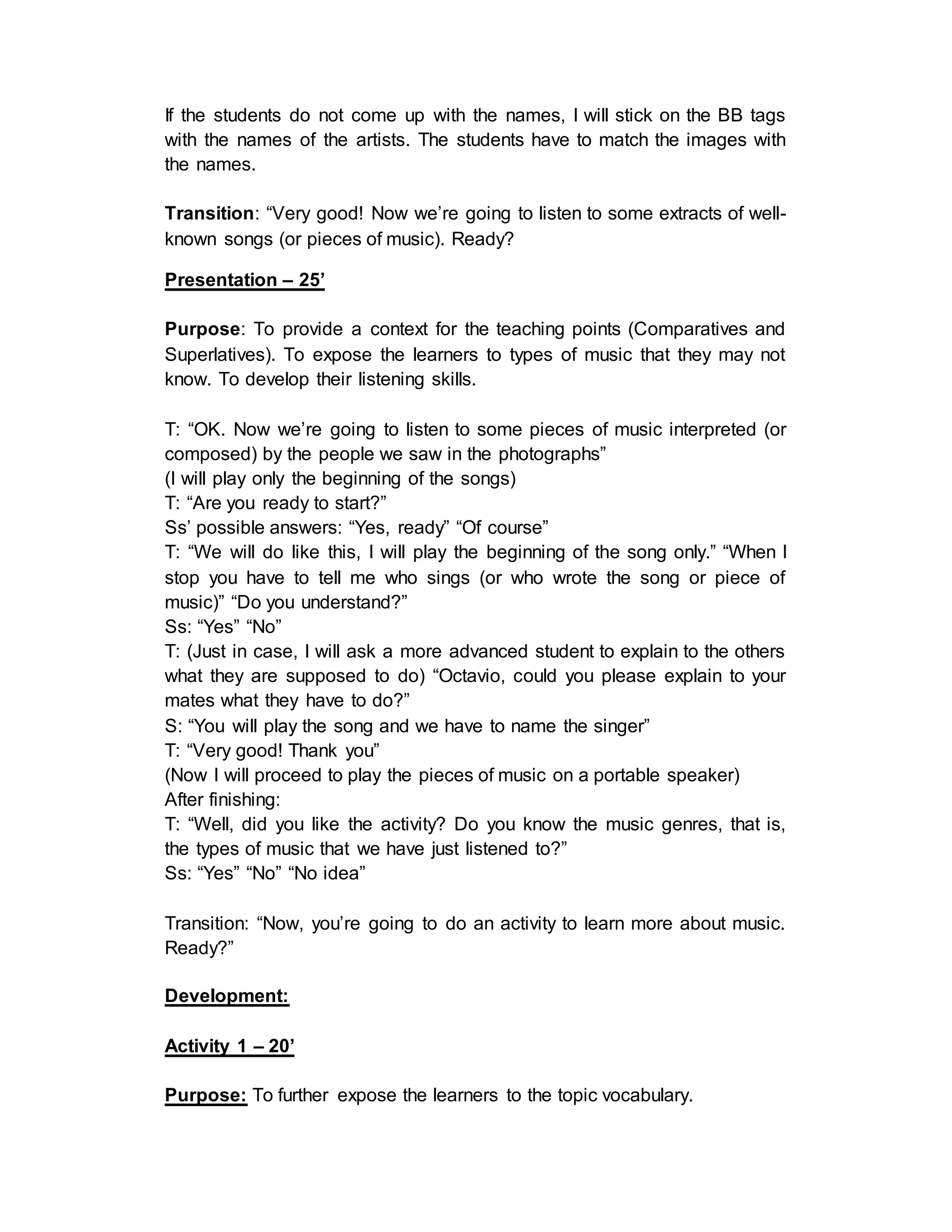 Saboy tpd - secondary - lesson 1 | PDF