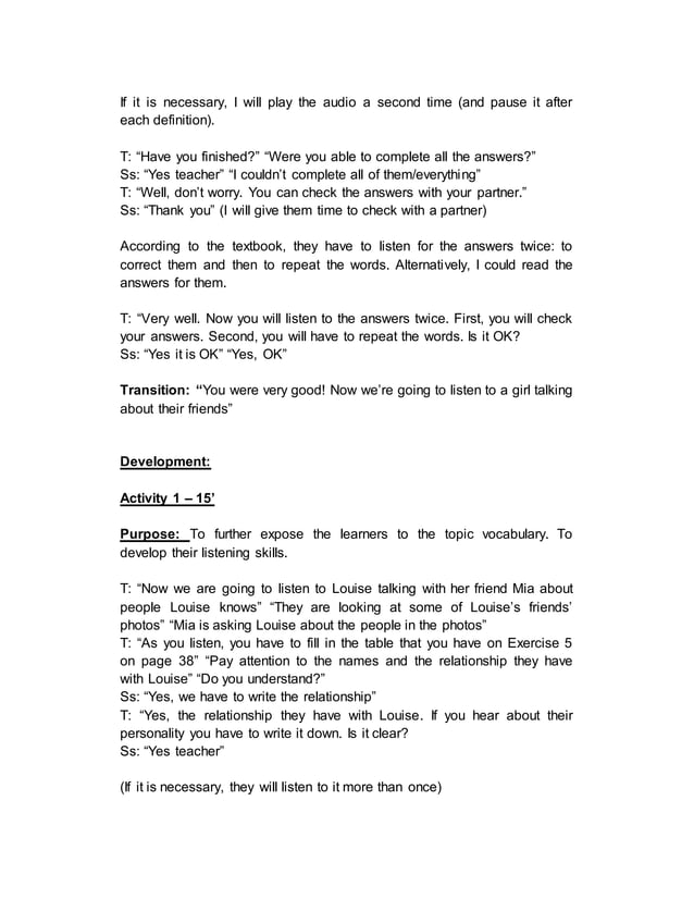 Saboy tpd - secondary - lesson 2 | PDF