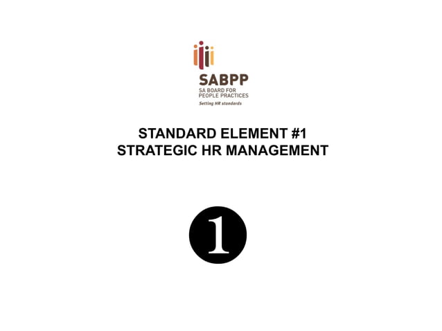 SABPP HR Standards - SEIFSA 2014 | PPT