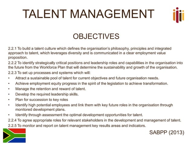 SABPP talent standard TDCI 2014 | PDF
