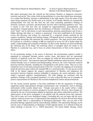 A Socio Cognitive Representation of Muslims in British Quality ...