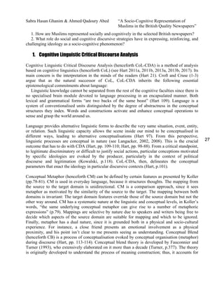 A Socio Cognitive Representation of Muslims in British Quality ...