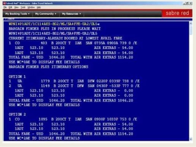 GENERALIDADES DE AMADEUS Y SABRE: 2017