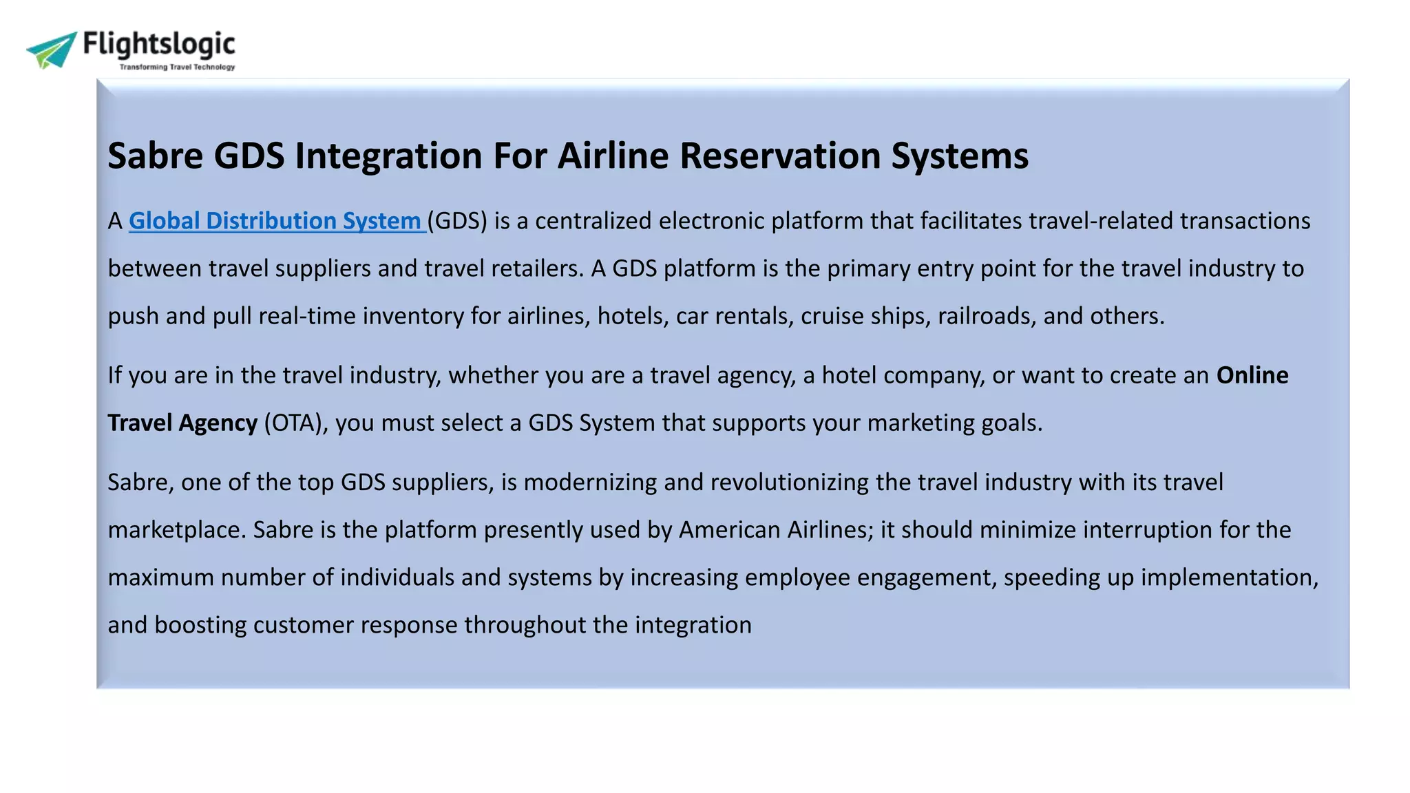 Sabre Airline Reservation System | PDF