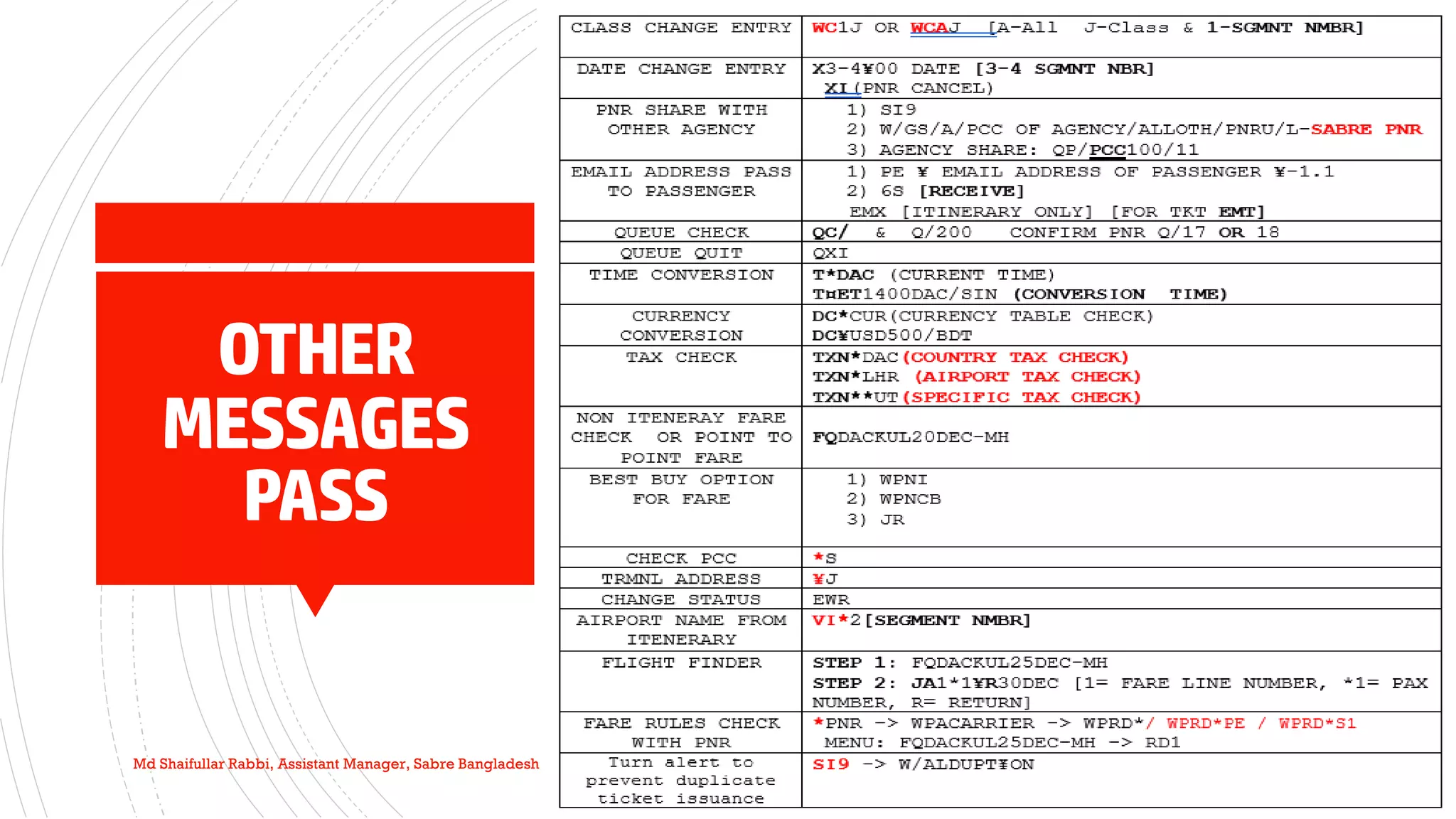 Session on GDS-Sabre Reservation System: Reservation & Ticketing Basic ...