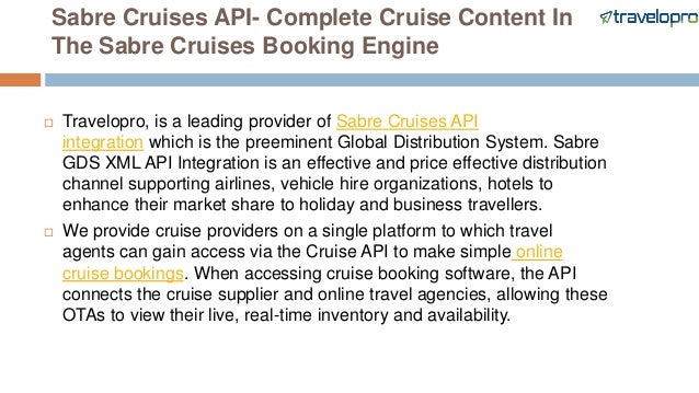 Sabre Cruises API | PPT
