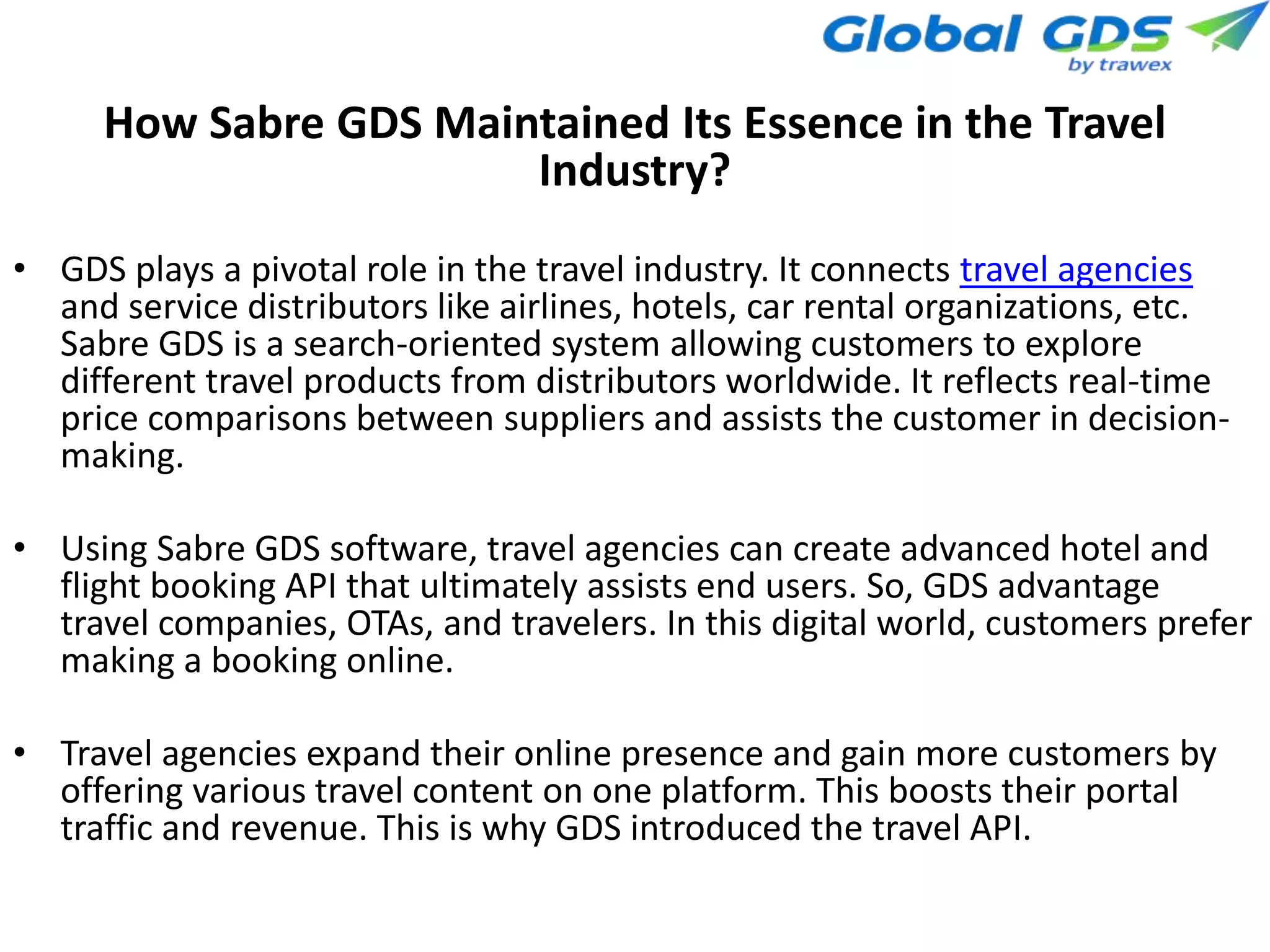 Sabre GDS | PPTX